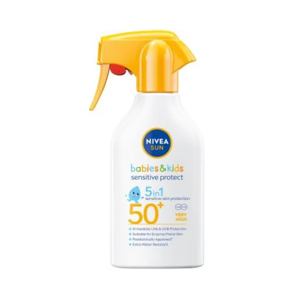 Nivea Sun Kids Sensitive Protect & Play Spray Spf 50+ Sunscreen 270ml ...